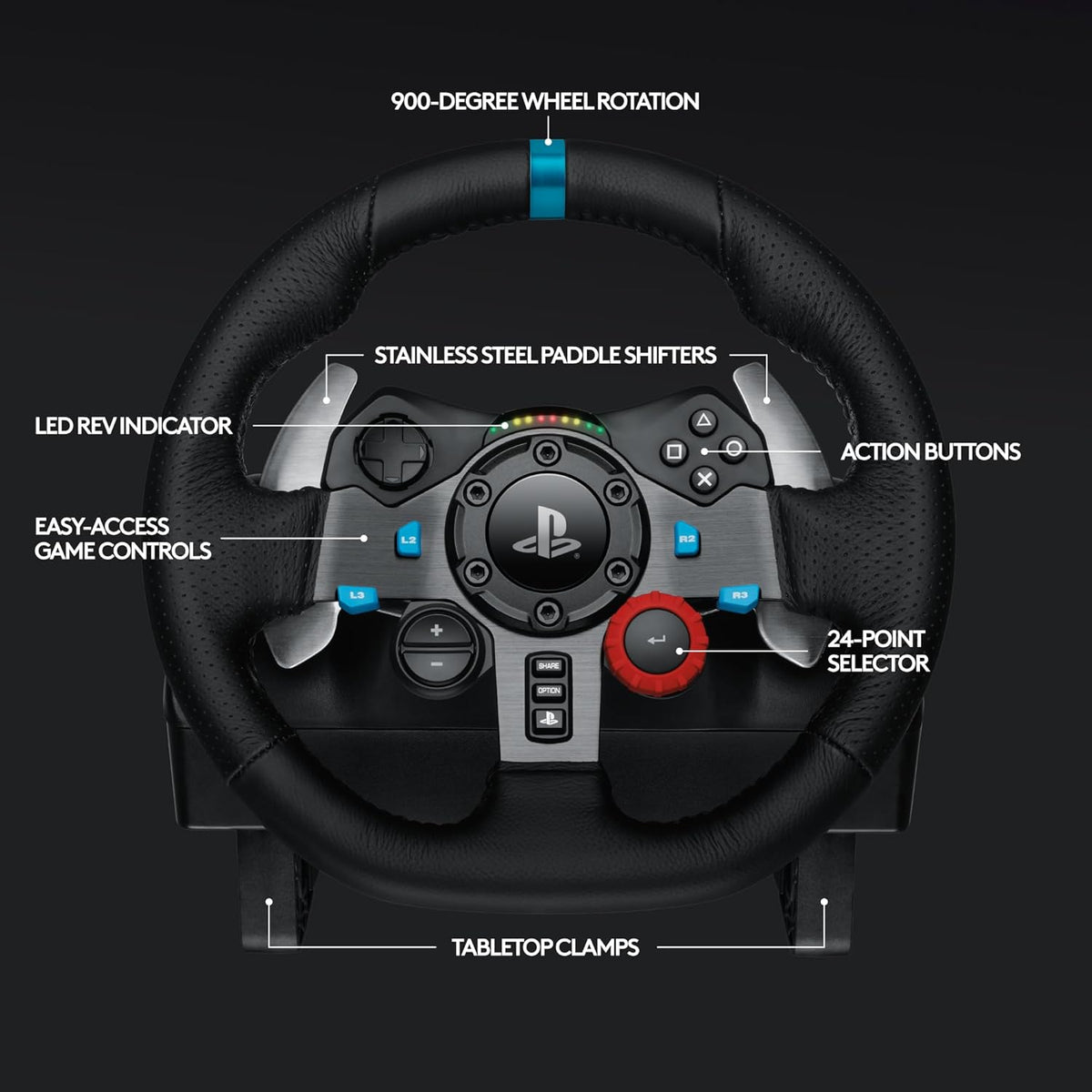 Logitech G29 Driving Force Racing Wheel and Floor Pedals, Real Force ...